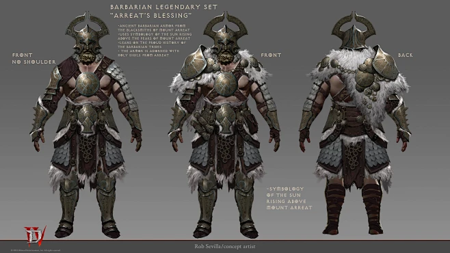 Barbarian Armor Set-花瓣网