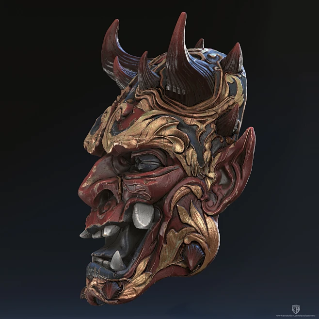 Japanese Oni Mask - Prop Breakdown - Paul Carstens-花瓣网