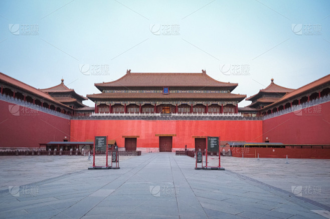 The Meridian Gate at The Palace Museum in Beijing, China.