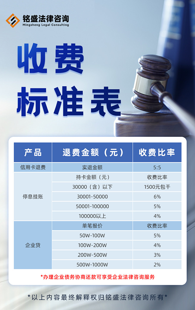收费标准海报图 法律海报图 2023.06.02