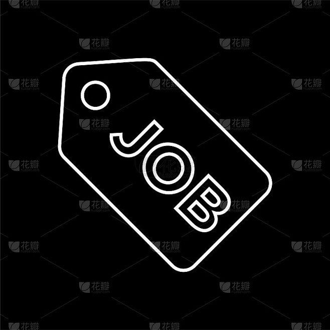 Job sign icon - Flat vector