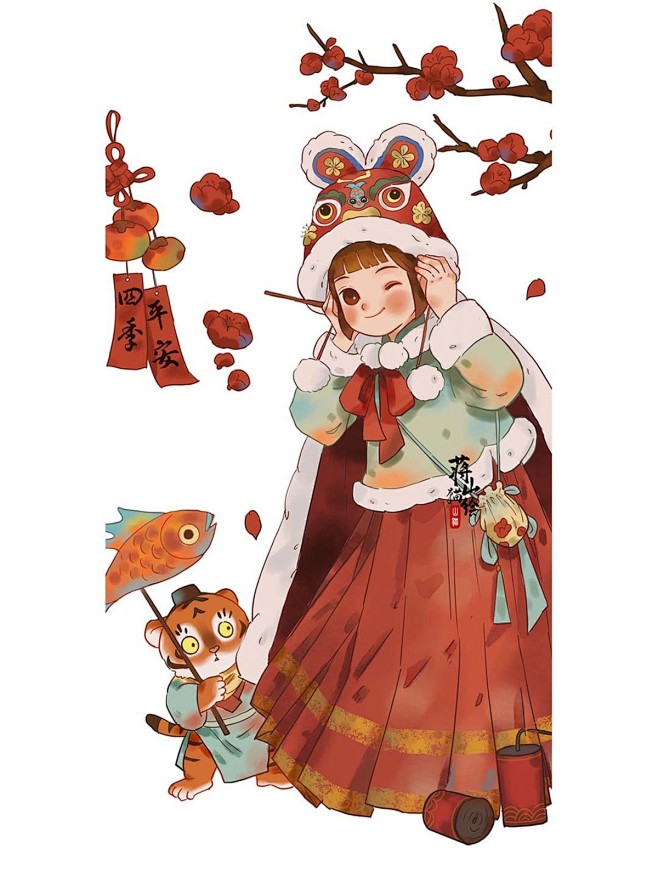 二十四节气拟人系列1_蒋山猫__插画师作品_涂鸦王国gracg.com