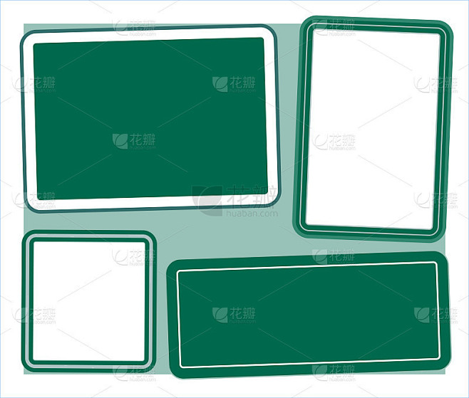 Four frame template for notes, infographics.