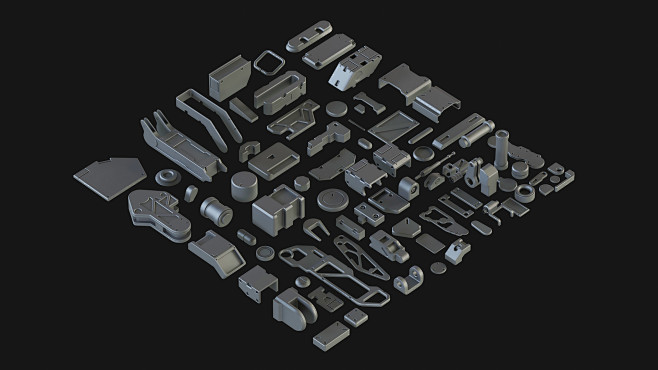 Hard Surface Kitbash Pack 01