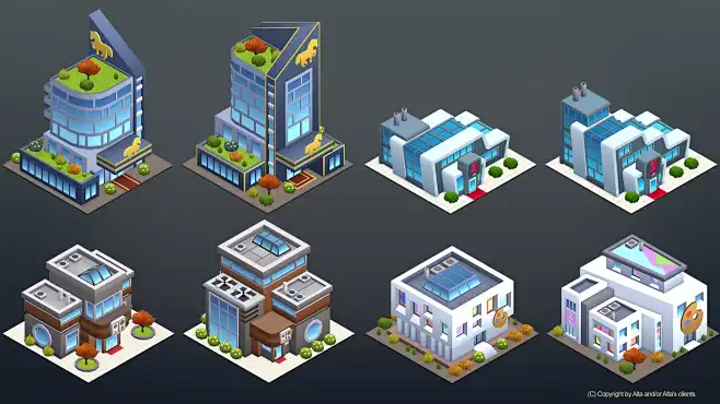 Dreamcity: Metropolis – 3D low poly buildings models : Related Post ...