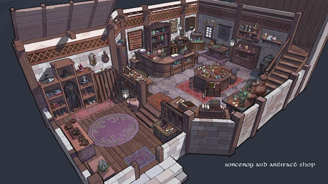 RPG Magic Shop Cutaway, Jordan Thomas : RPG Magic Shop Cutaway by ...
