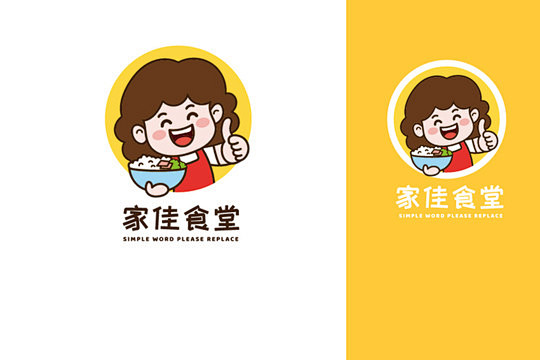 卡通妈妈阿姨大妈logo