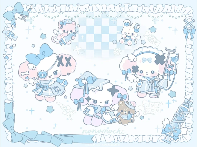 平板壁纸 水色系天使小狗☆₊⁺ - 小红书-花瓣网