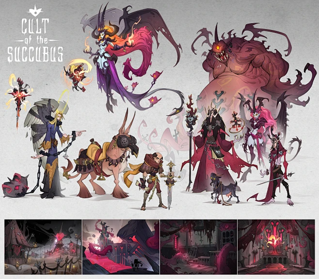 CULT of The Succubus Concept artist RPG contest -花瓣网