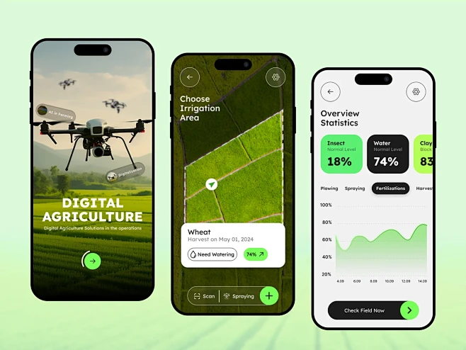 ai artificial intelligence Agrotech farming Smart farming Agriculture App Design Farming App ...