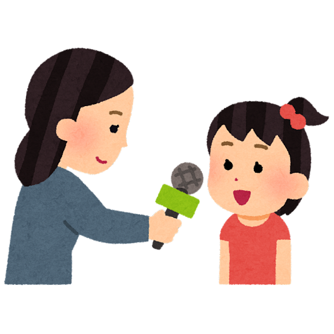 受采访的小天才 小记者 小男孩 小女孩 孩子 插画 免扣 素材 手绘 png10