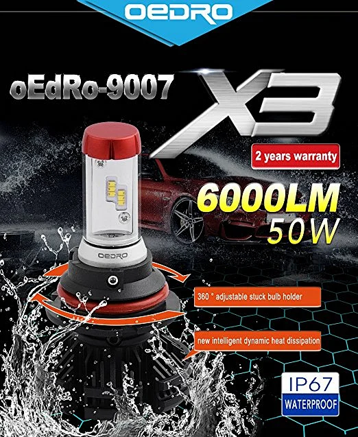 Amazon.com: oEdRo 9007 HB5 LED Headlight Bulbs High Low Dual Beam Led ...