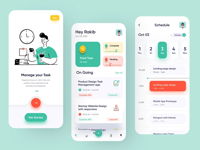 To Do List | Task Planner App task planner mobile design ux ui to do ...