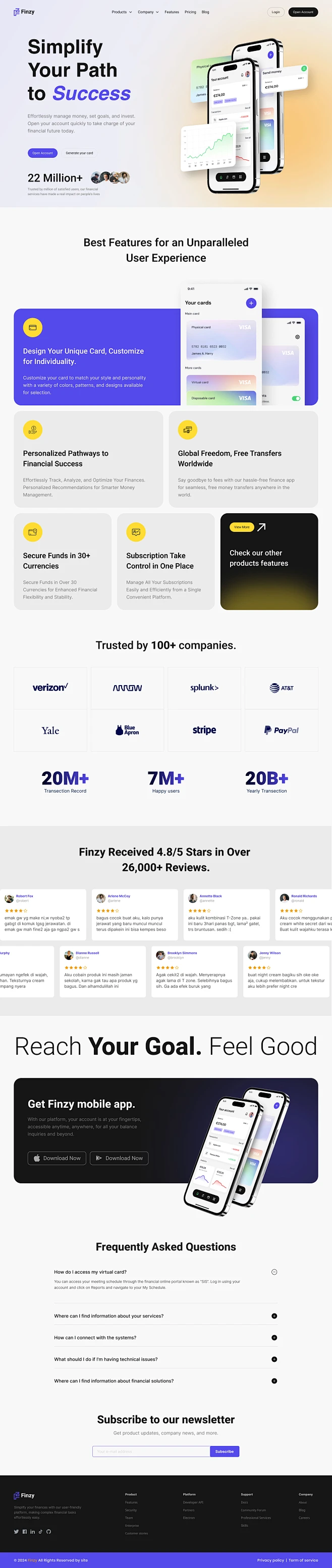 Finzy- Finance Website Landing Page : Ever wondered who's behind Finzy ...