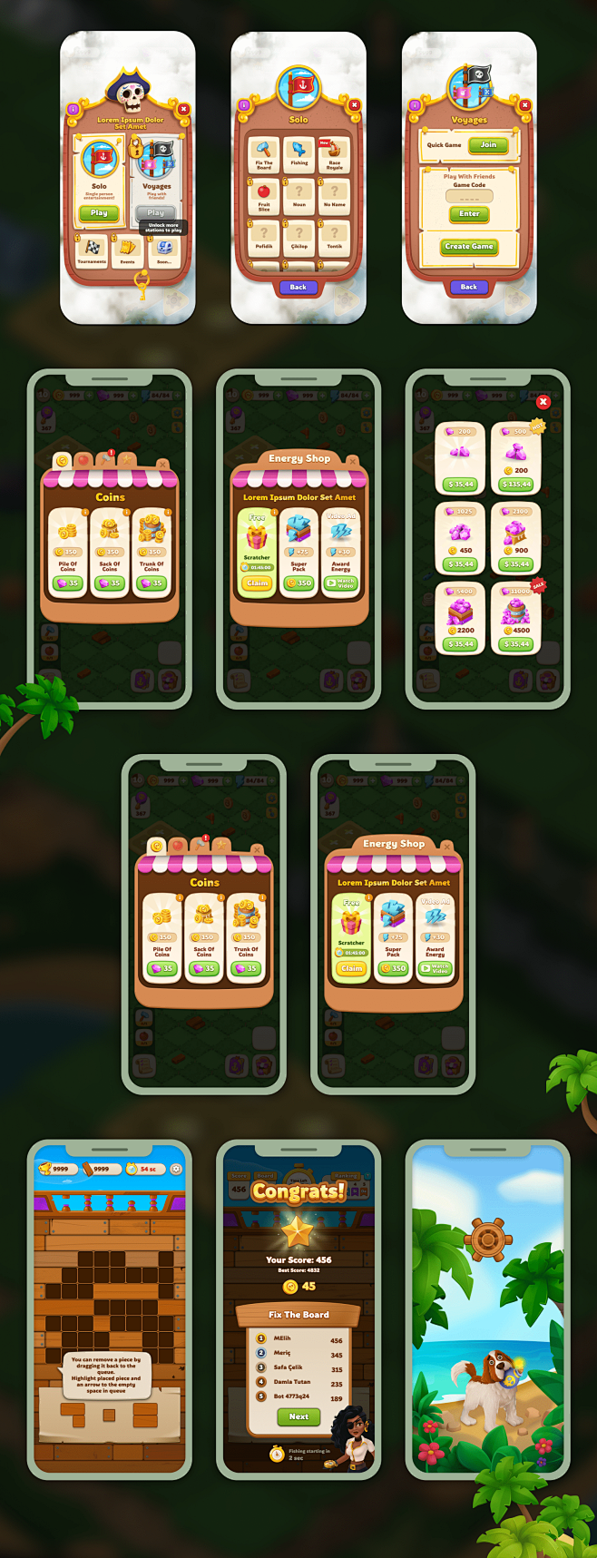 Game Art Game Icons game ui gardenscapes GUI mobile game Mobile Game UI ...