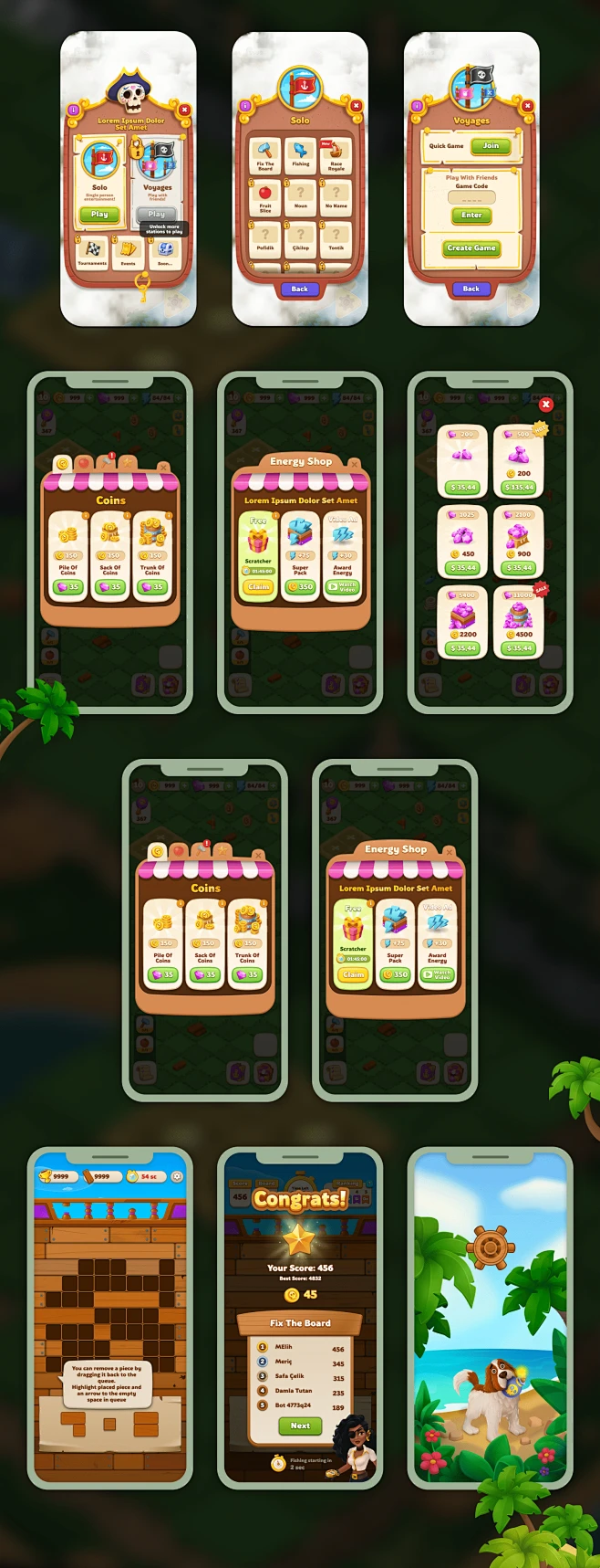 Game Art Game Icons game ui gardenscapes GUI mobile game Mobile Game UI ...