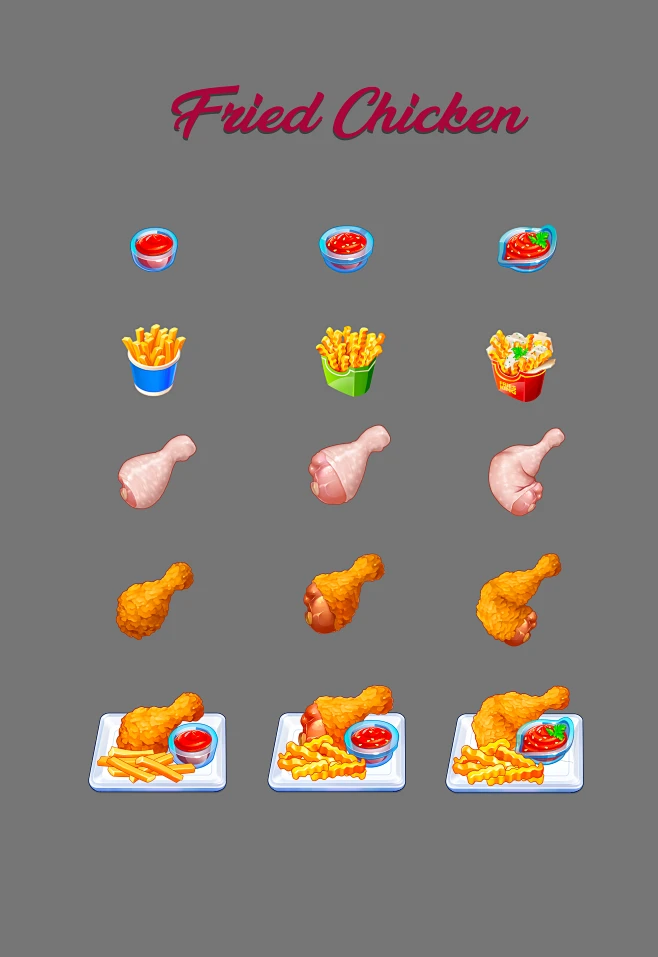 2D 2D art casual casual game cooking game Digital Art Game Art icon ...