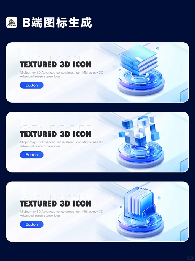 【AIGC】midjourney｜B端图标生成