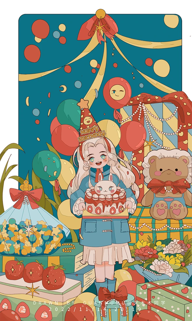 复古色系少女心_关木木同学__插画师作品_涂鸦王国gracg.com-花瓣网