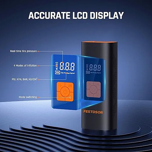 Amazon.com: FESTDSOR Tire Inflator Portable Air Compressor, 150 PSI ...