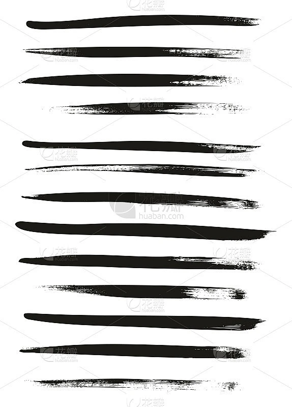 Calligraphy Paint Thin Brush Lines High Detail Abs素材-花瓣网