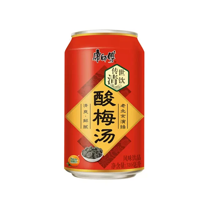 康师傅酸梅汤310ml*24罐整箱饮料批发餐饮酸梅汁果汁饮品易拉罐装-tmall.com天猫-花瓣网