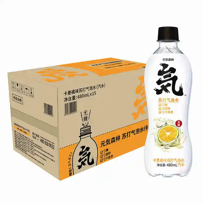 元気森林卡曼橘苏打气泡水无糖480ml*15元气森林碳酸饮料汽水整箱-天猫超市-天猫Tmall.com-上天猫，就购了-理想生活上天猫-花瓣网