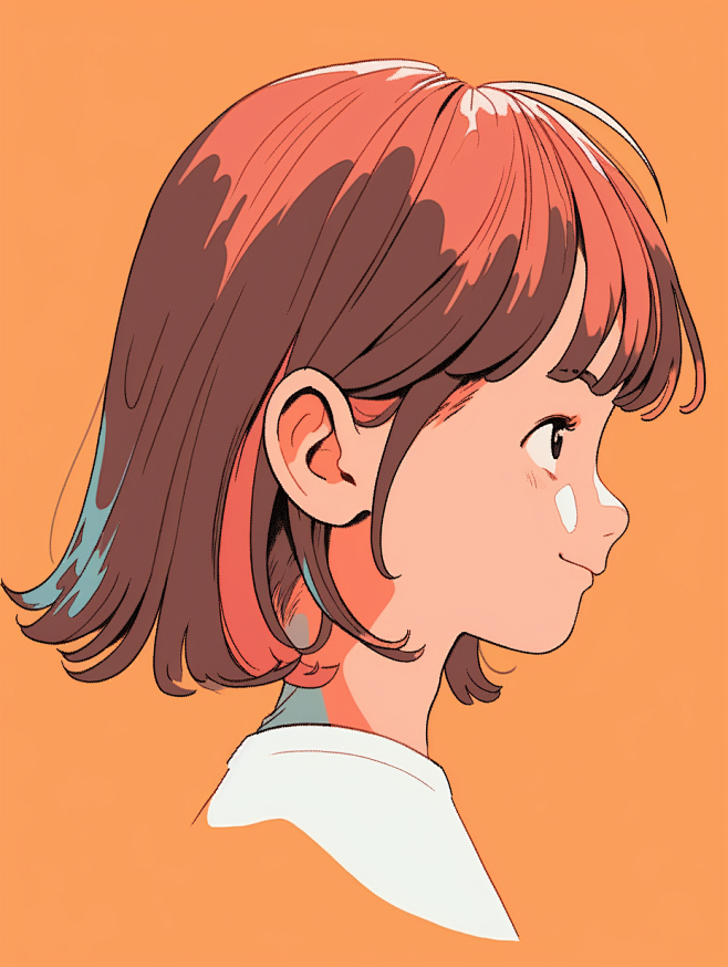 BettyParker_Cute_girl_profile_picture_line_stroke_flat_illustra ...