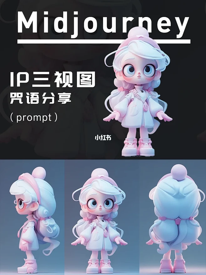 【AI创作】11/30 IP三视图（关键词）-花瓣网