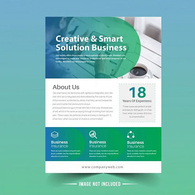 Premium Vector | Business flyer template-花瓣网