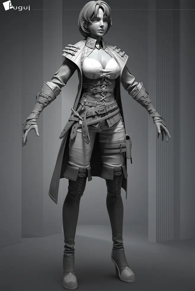 【pugui游戏】--06期次时代角色网络班学员作品模型 - 角色/人物/生物 - 作品模型 - CG模型网-花瓣网