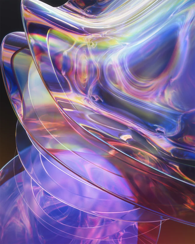 3D 3dart cinema 4d compositing dispersion glass glow maxon redshift abstract-花瓣网