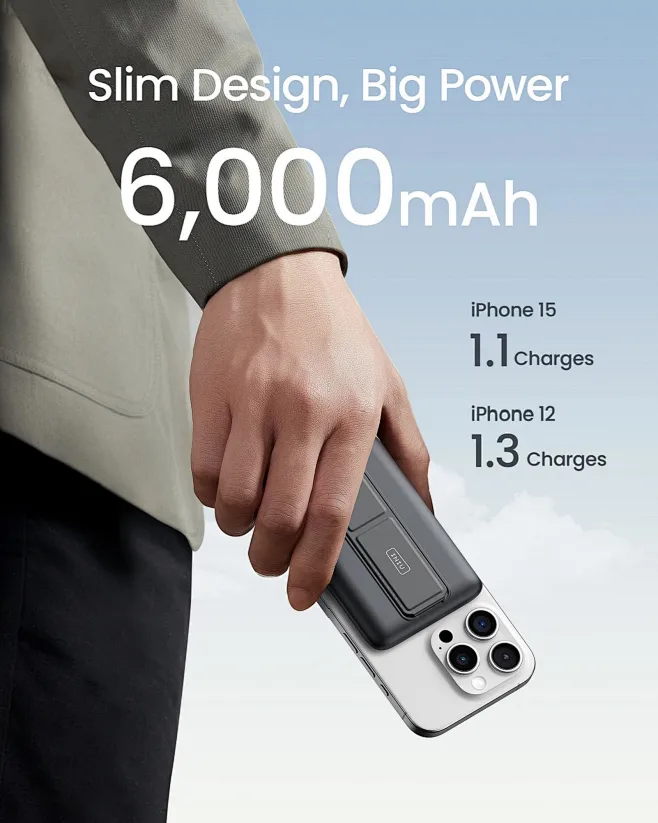 Amazon.com: INIU for MagSafe Battery Pack, Slim 6000mAh 20W Magnetic ...