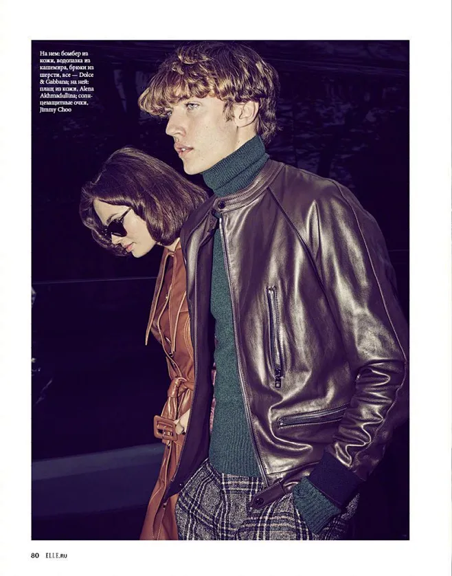 ELLE Russia》2019八月刊封面人物Lucky Blue Smith内页大片演绎帅气摄影师 摄影师：Guy Aroch 造型师 ...