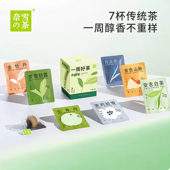 奈雪的茶 一周好茶2盒组合装冷泡花茶蜜桃乌龙葡萄果茶叶袋泡茶包-tmall.com天猫