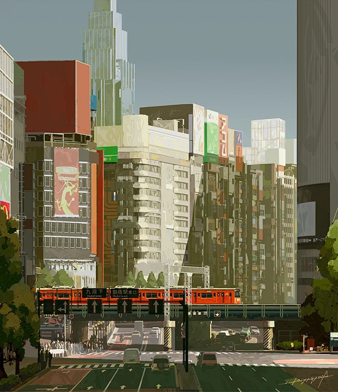 Tokyo & some line drawing.., Hidehisa Miyagawa : Trying to learn ...