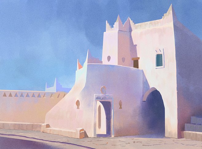 {插画系列}卡通场景02