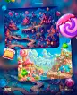 Candy slot game fruits Casino Game Sweets mobile game Game Art game ui ...