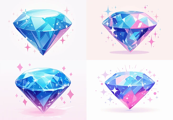jeremy11allen_15013_A_cartoon-style_blue_diamond_icon_with_spar ...
