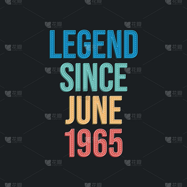 Legend since June 1965 - retro vintage birthday ty