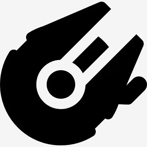 千年隼图标 https://88ICON.com 运输 电影 太空飞船 星球大战传奇 科幻小说-花瓣网