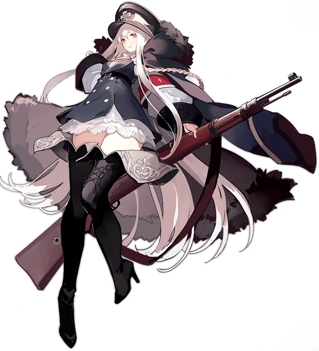 Beauty soldiers 98K 坏女孩 兵器拟人化 兵器 拟人化 制服 军装 原画 素材 少女前线 壁纸-花瓣网