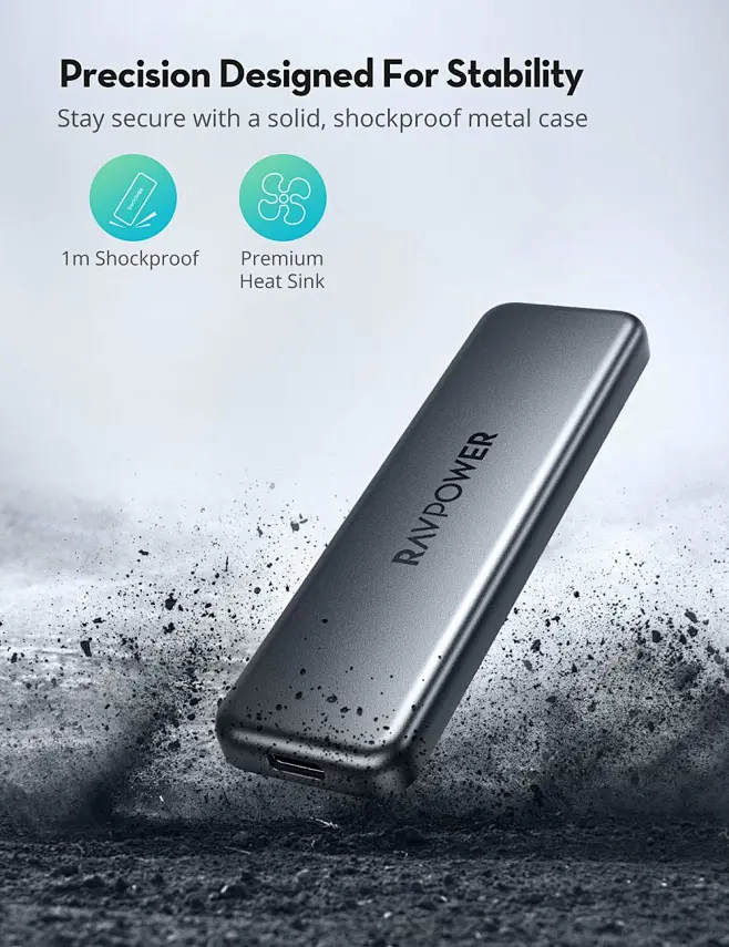 Amazon.com: RAVPower Mini External SSD Hard Drive 512GB Portable SSD ...