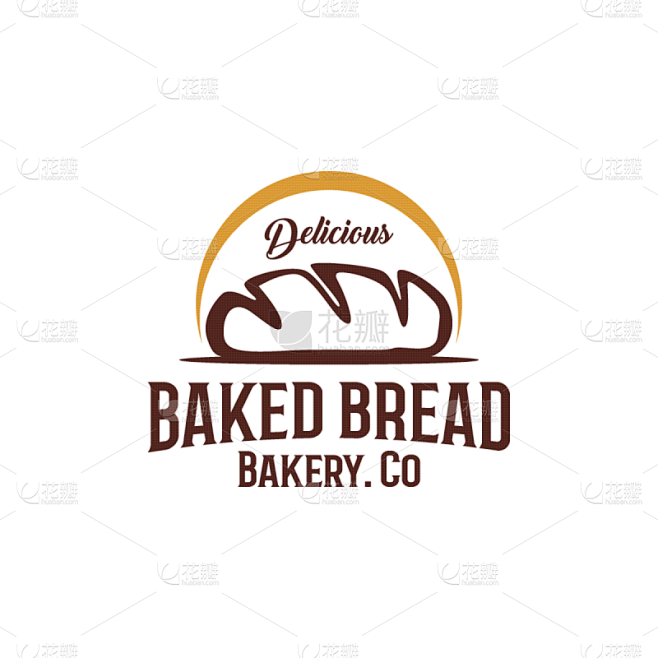 vintage bread logo concept