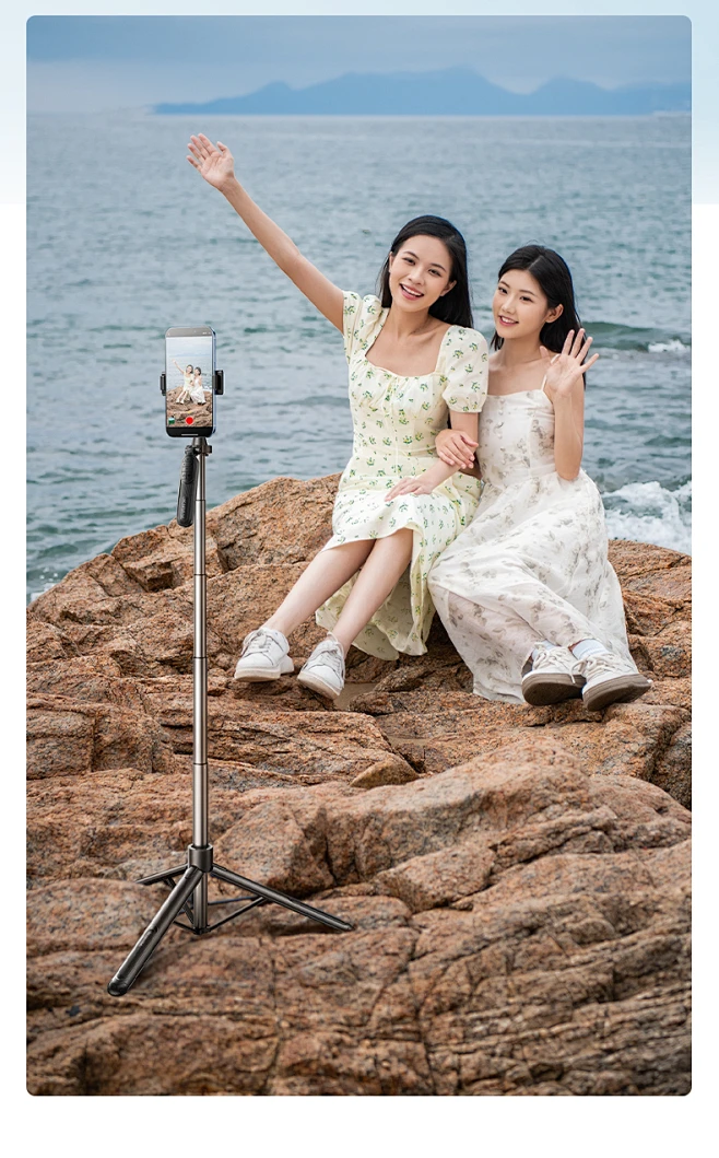 RTAKO四轴2024新款自拍杆落地三脚架手机拍照通用直播支架自拍神器360度旋转手持防抖旅游便携演唱会拍摄支架-tmall.com天猫-花瓣网