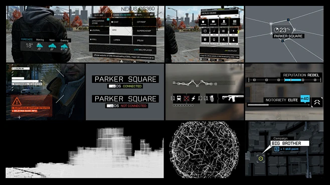WATCH_DOGS UI/UX-花瓣网