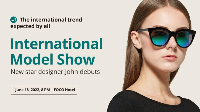 Simple Rectangle Frame International Model Show Facebook Event Cover素材-花瓣网