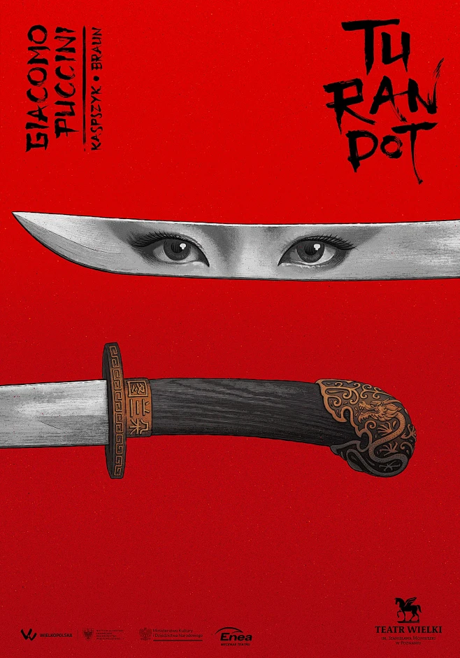 opera theatre poster puccini turandot asia chinese Sword ILLUSTRATION ...