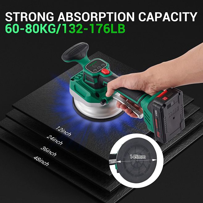 Tile Vibration Tool, Max.18000r/Min Cordless Tile Vibration Leveling ...