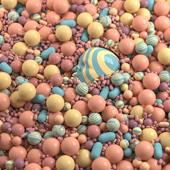 3D Adobe Portfolio c4d CGI cinema 4d geometric ILLUSTRATION octane ...